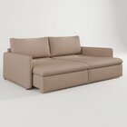 Sofá Cama Retrátil 260cm 04 Lugares Resplendor Linho/marrom | Leroy Merlin