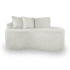 Sofá Design Robusto Elegante Curvo Bouclé Branco | Leroy Merlin