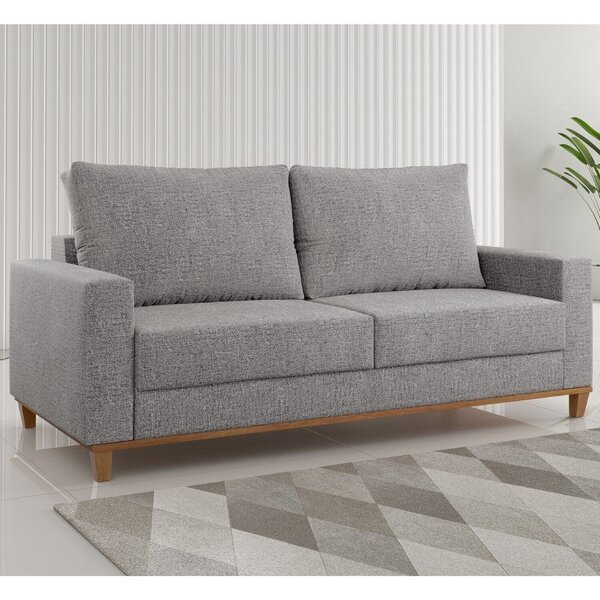 Sofá Living 3 Lugares 180cm Linhão Livia Marrom Funghi Funghi | Leroy ...