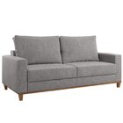 Sofá Living 3 Lugares 180cm Linhão Livia Marrom Funghi Funghi | Leroy ...