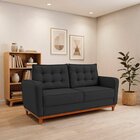 Sofá Luxo Moderno Sala De Estar Samuel Preto | Leroy Merlin