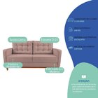Sofá Luxo Moderno Sala De Estar Samuel Rose | Leroy Merlin