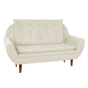 Sofá Namoradeira 2 Lugares 1,40m Sala De Espera Pillow Top Herreiro Bege | Leroy Merlin