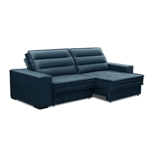 Sofá Omega Plus 2,30m Retrátil/reclinável Suede Petróleo - Xflex ...
