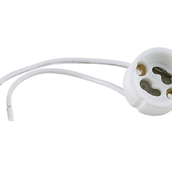 Soquete Base Gu10 Para Dicroica Porcelana Com Rabicho 2a 250v | Leroy Merlin