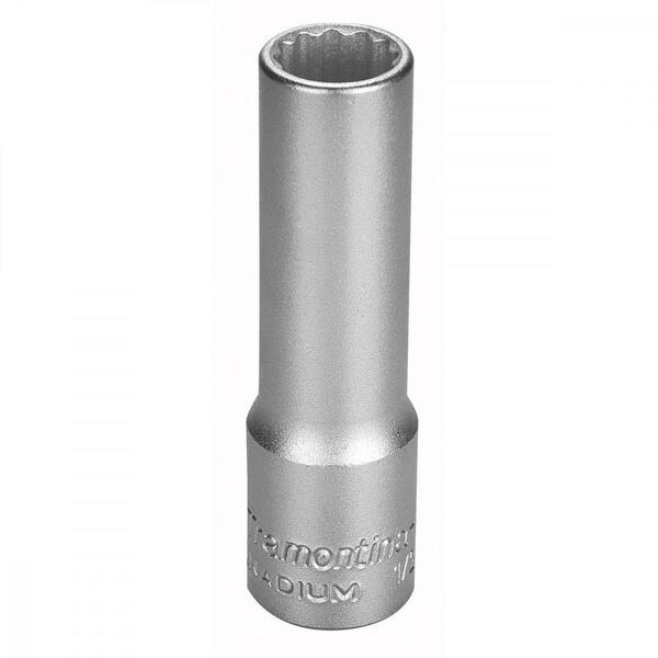 Soquete Estriado Longo Em Aço Cromo Vanádio 12 Mm - Encaixe 1/2 ...