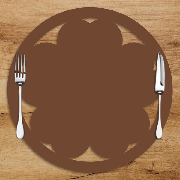 Sousplat Em Mdf Marrom Vazado Flor 35x35cm | Leroy Merlin