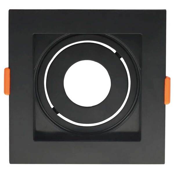 Spot De Embutir Conecta Mr11 Quadrado Recuado Preto 10cm Evoled | Leroy ...