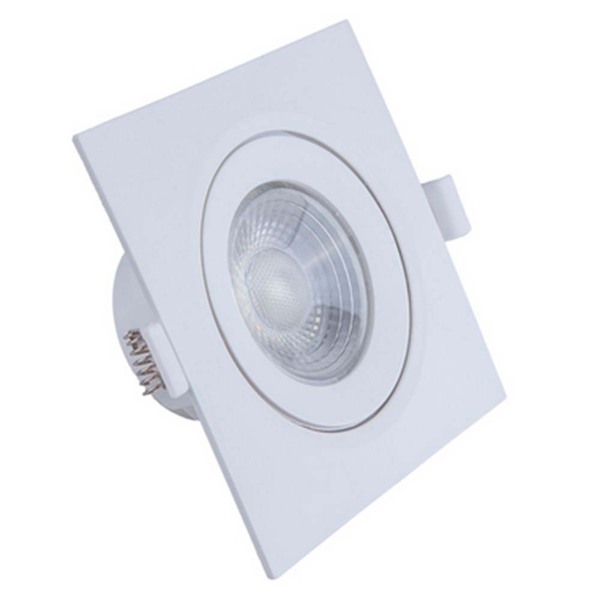 Spot De Embutir Led Pp 12w Luminária Teto Gesso Drywall Bivolt Branco ...
