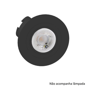 Spot Embutir Mr11 Redondo Preto Face Plana - Saveenergy | Leroy Merlin