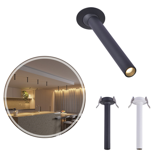 Spot Led Embutir Lea Direcionável 24° 23cm 5w 2700k Preto Nordecor ...