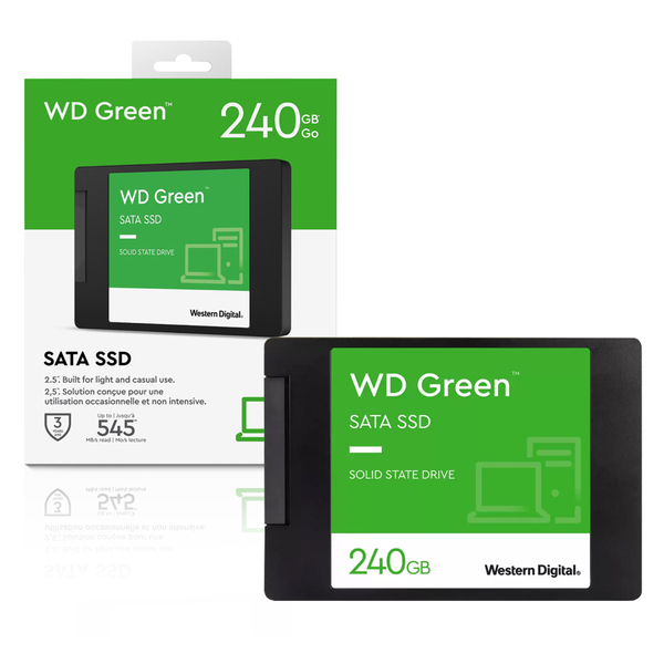 Ssd 240gb 2.5 Sata 3 545mb/s Leit - 465mb/s Grav Wd Green Wds240g3g0a ...