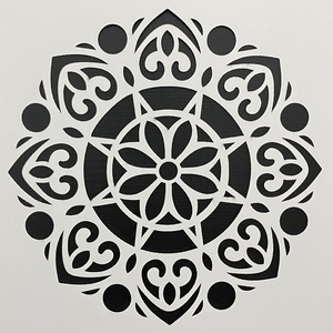 Stencil Gabarito Mandala Circular Revestimento De Parede Decoração ...