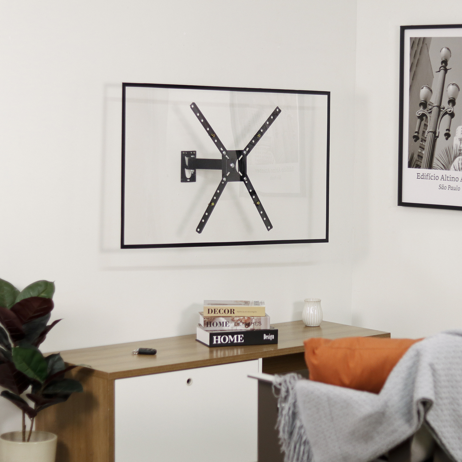 Suporte para TV Articulado de 10" a 60" de Parede Lexman Universal ...