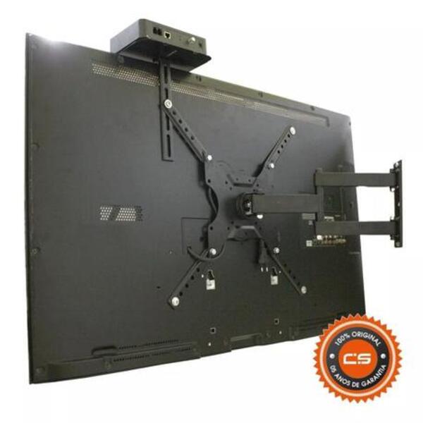 Suporte Tv Led Articulado 23" A 55" + Suporte P/ Conversor E Dvd Unica ...
