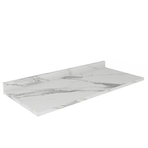 Tampo de Madeira MDP Branco e Cinza 240x54cm Requinte Caemmun | Leroy ...