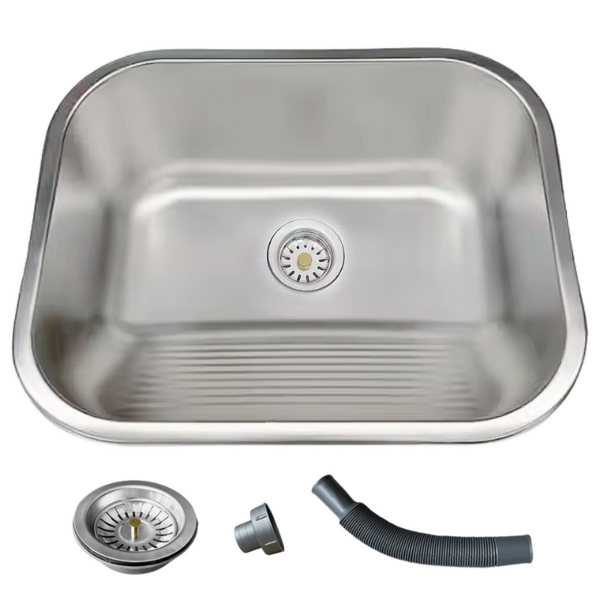 Tanque Inox Lavanderia 55x45 Com Válvula Aço Inox Brinovar | Leroy Merlin