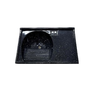 Tanque Duplo Mármore Sintético 100x51cm Preto Rorato | Leroy Merlin