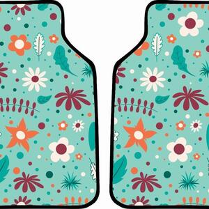 Tapete Carpete Automotivo Personalizado Universal Kit 2 Peças Flores ...