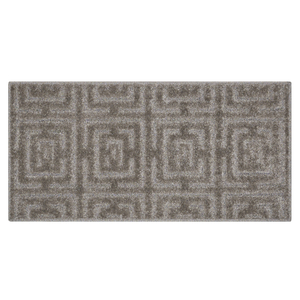 Tapete Geométrico Retangular Fibra Sintética Cinza Interno 0,5x1m J ...