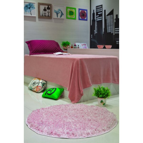 Tapete Redondo 200cm Studio Teen Mescla Oasis Tapetes Rosa | Leroy Merlin