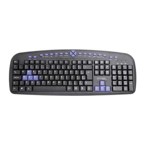 Teclado Gamer Multimídia Azul Qwerty Abnt2 483 Bright | Leroy Merlin
