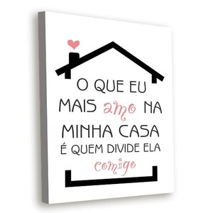 Tela Decorativa Amo Quem Divide Ela Comigo - 30x40cm | Leroy Merlin