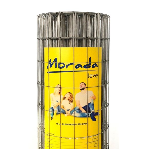 Tela Galvanizada Morada Leve (fio 1,90mm / Malha 5x10cm) - Rolo 25m x 2 ...