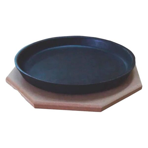 Tepan Redonda 18 De Ferro Fundido Com Aparador De Madeira | Leroy Merlin