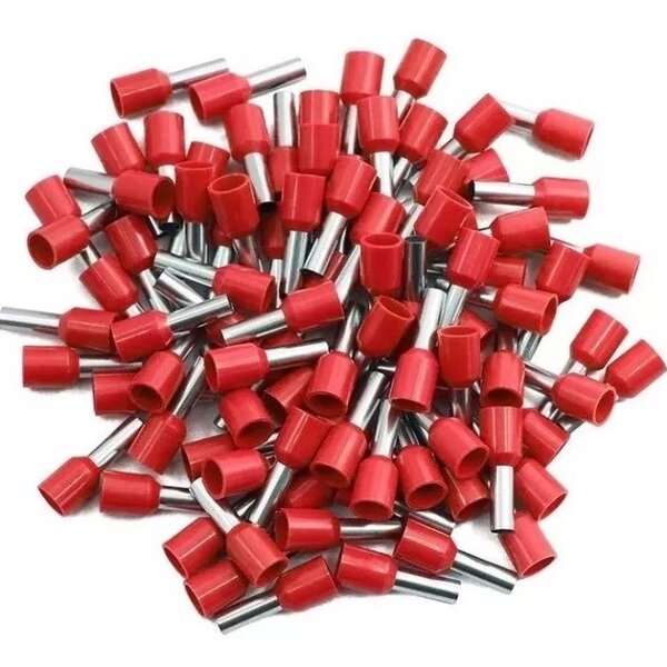 Terminal Tubular Ilhós 10mm 100 Peças Vermelho Soprano | Leroy Merlin
