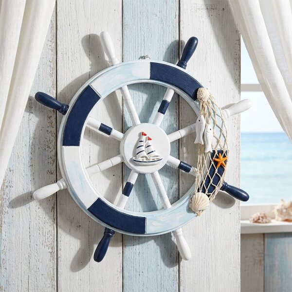 Timão Leme Marinheiro Decoração Náutica Casa De Praia 45cm | Leroy Merlin