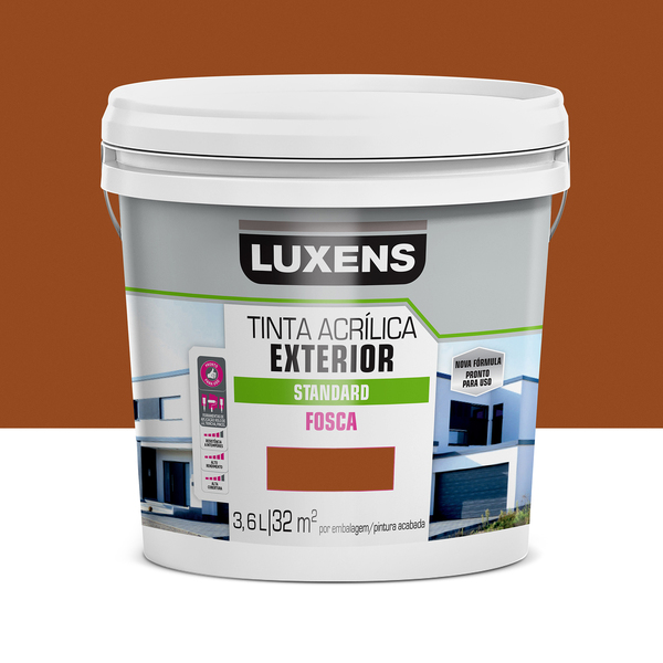 Tinta Acrílica Fosca Pronta para Uso Standard Exterior Lamê 3,6 L ...
