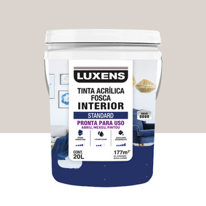 Tinta Acrílica Fosca Interior Standard Luxens Gelo 20L | Leroy Merlin