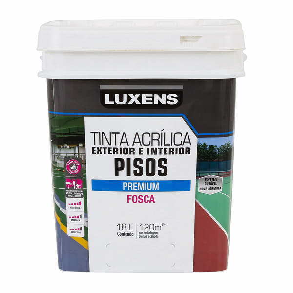 Tinta Acrílica para Piso Fosca Premium Concreto 18L Luxens | Leroy Merlin