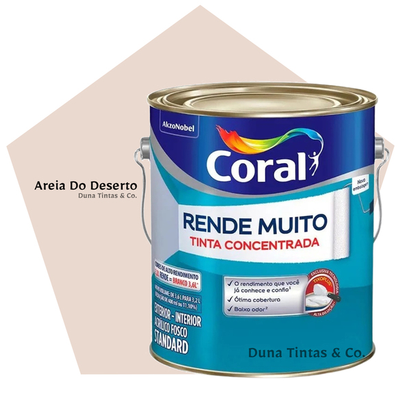 Tinta Coral Rende Muito Paredes E Teto Areia Do Deserto 3,2l | Leroy Merlin