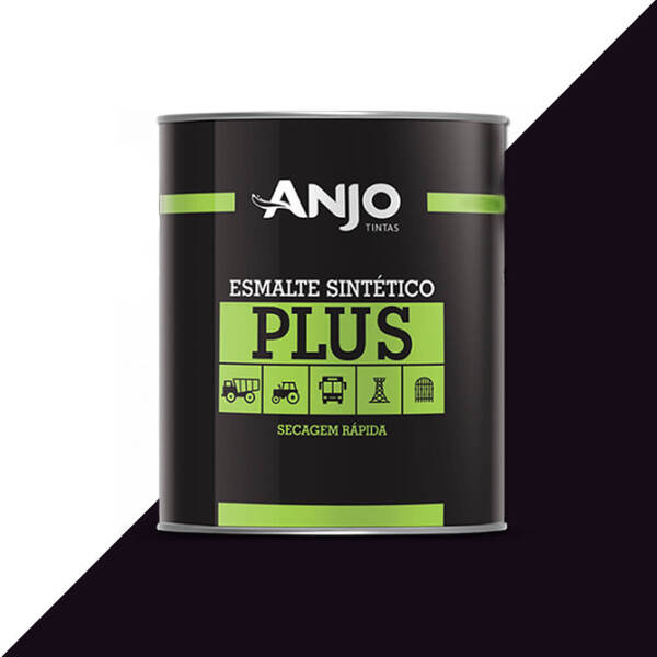 Tinta Esmalte Sintetico Plus Automotivo Anjo 900ml Preto Chassis Sb ...