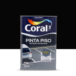 Tinta Fosca Pinta Piso Premium Interno e Externo Preto 18L Coral ...