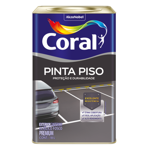 Tinta Fosca Pinta Piso Premium Internas e Externas Branco 18L Coral ...