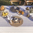 Toalha De Mesa Copa E Cia Listras Areia Retangular 10 Lugares 180 X 320 ...