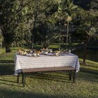 Toalha De Mesa Copa E Cia Listras Areia Retangular 10 Lugares 180 X 320 ...