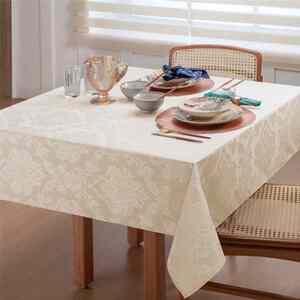 Toalha De Mesa Jacquard 12 Lugares - Palha | Leroy Merlin