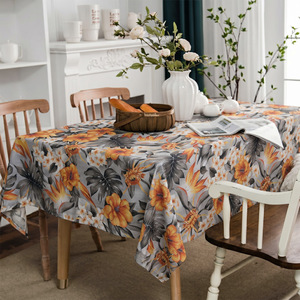 Toalha De Mesa Wendy Floral Laranja Com Repelente À Água - 140x300cm ...