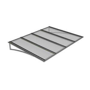 Toldo Fixo Policarbonato Alveolar Cristal - 2,00m X 1,00m - Estrutura ...