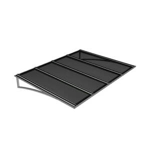 Toldo Fixo Policarbonato Alveolar Fume - 1,50m X 1,20m - Estrutura ...