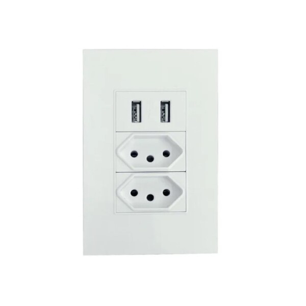 Tomada 10a Parede Carregador Usb 5v Bivolt Universal Su233 | Leroy Merlin