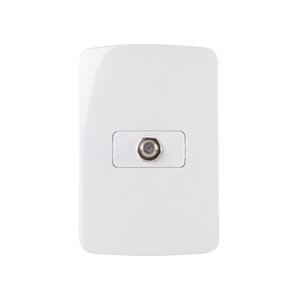 Tomada Antena De Tv Margirius B3 Para Cabo Coaxial Com Placa 4x2 Branca ...