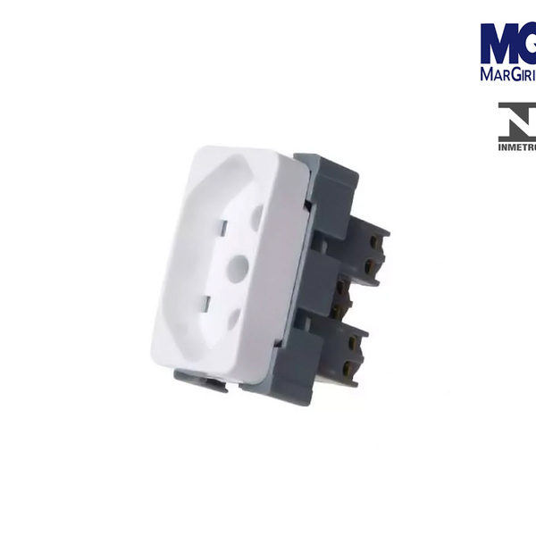 Tomada Branca 20a 2p+t 250v Margirius Linha B3 | Leroy Merlin