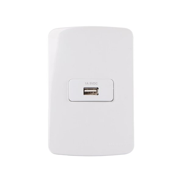 Tomada Carregador Usb-a Margirius B3 1a 5w Com Placa 4x2 Branca | Leroy ...