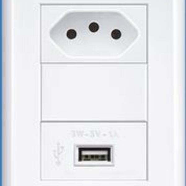 Tomada Usb Bivolt + 2p+t Fame Evidence R 3286 | Leroy Merlin