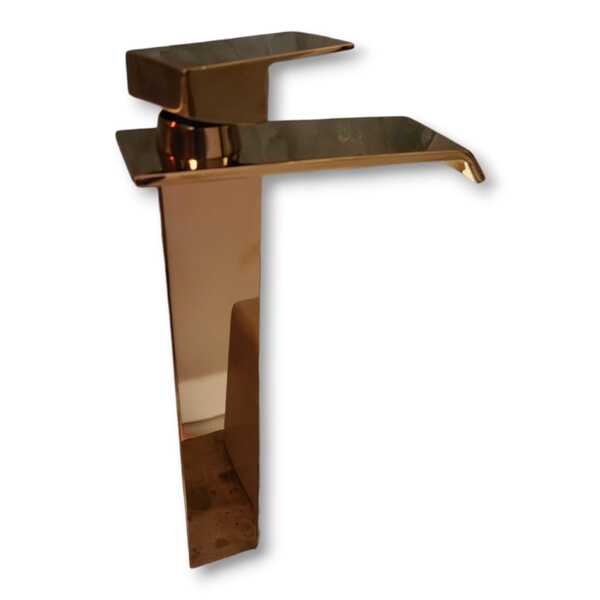 Torneira Banheiro Cascata Quadrada Alta Monocomando Misturador Quente e ...